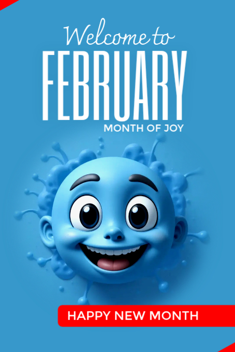 Blue New Month Celebration Poster Template | PosterMyWall