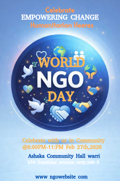 Plantilla de Blue NGO Event Poster | PosterMyWall