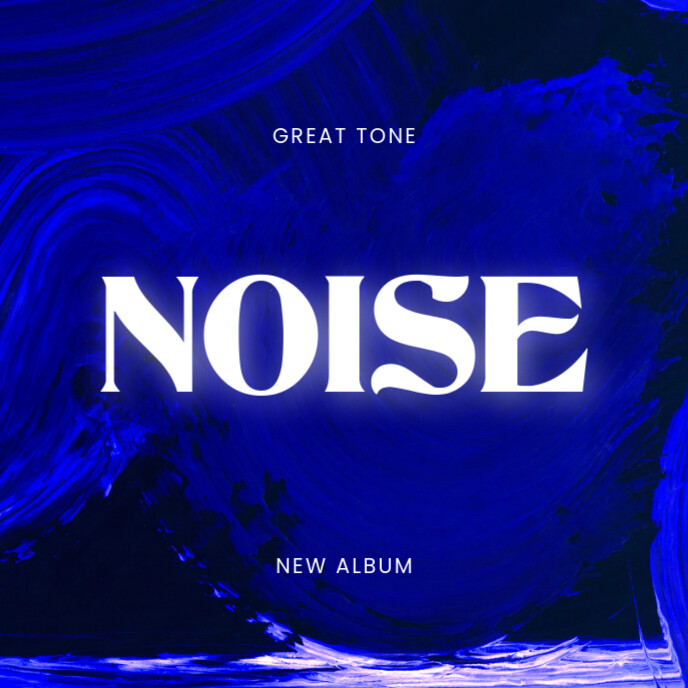 Blue Noise Album Cover Templat | PosterMyWall