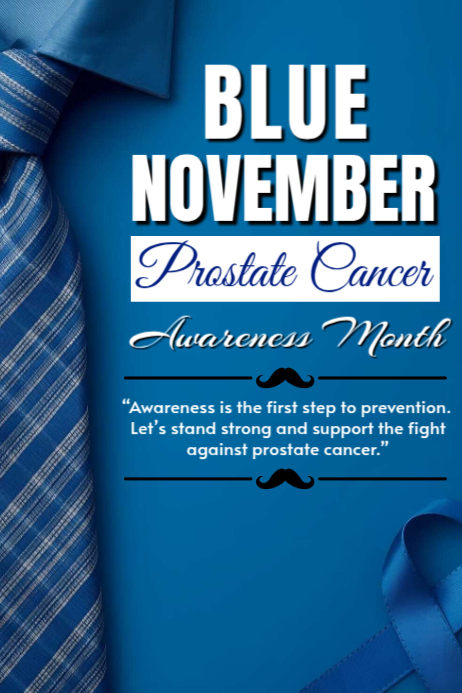 Plantilla de Blue November Prostate cancer awareness month 2025 ...
