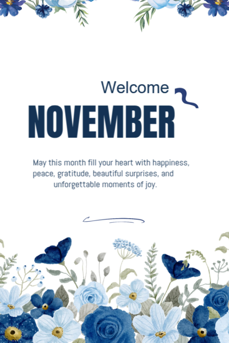 Blue November template 2025 | PosterMyWall