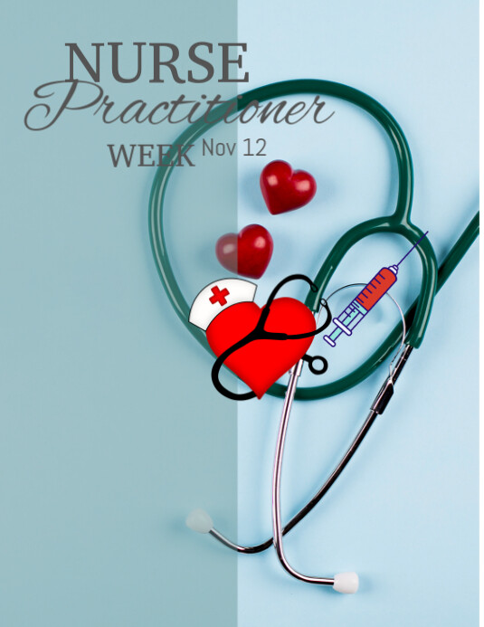 Blue Nurse Practitioner Week Flyer (us Letter) Template | PosterMyWall