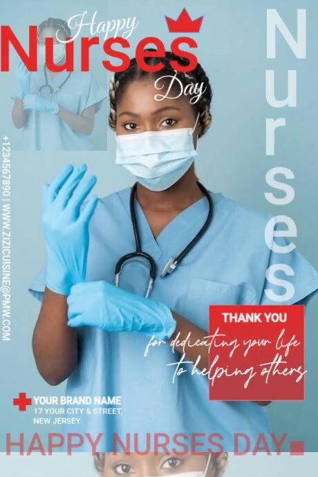 Blue Nurses Day Poster Template | PosterMyWall