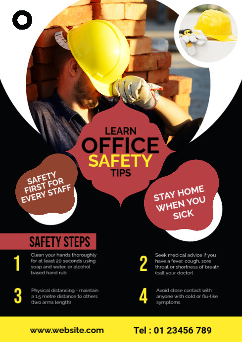 Copy of Blue Office Safety Work from Home Guidelines | PosterMyWall