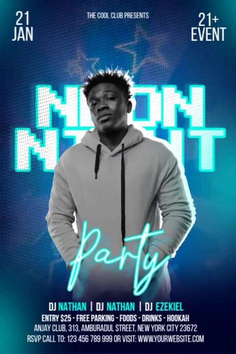 Blue Party Template | PosterMyWall