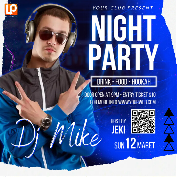 Blue Party Template | PosterMyWall