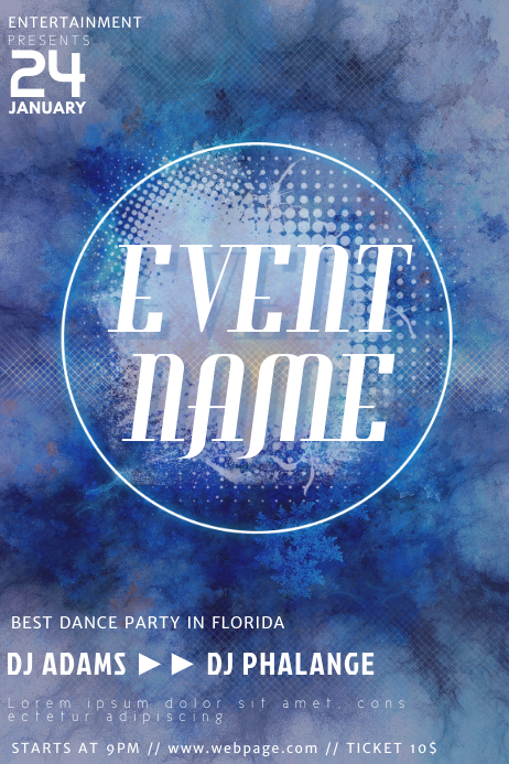 Copy of Blue Party Flyer Template | PosterMyWall