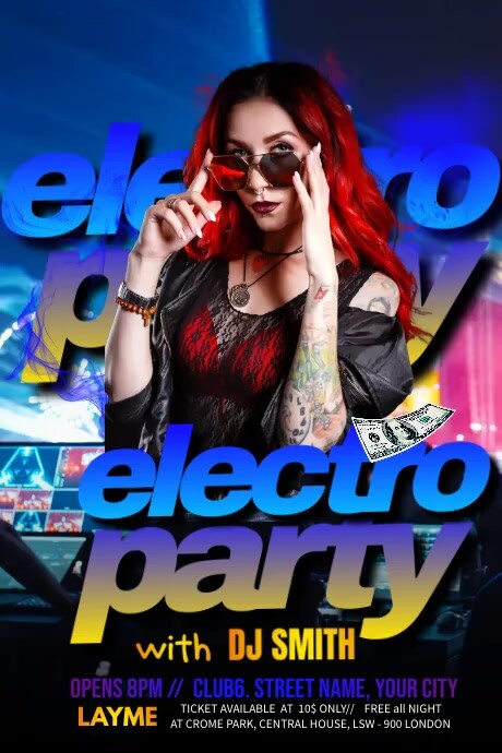 Blue Party Video Template | PosterMyWall
