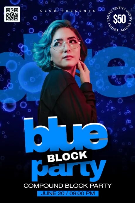 Blue Party Video Templat | PosterMyWall