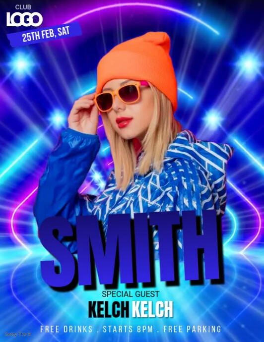 Blue Party Video Template | PosterMyWall