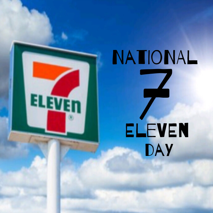 Blue Pastel 7-eleven Instagram Post Template | PosterMyWall
