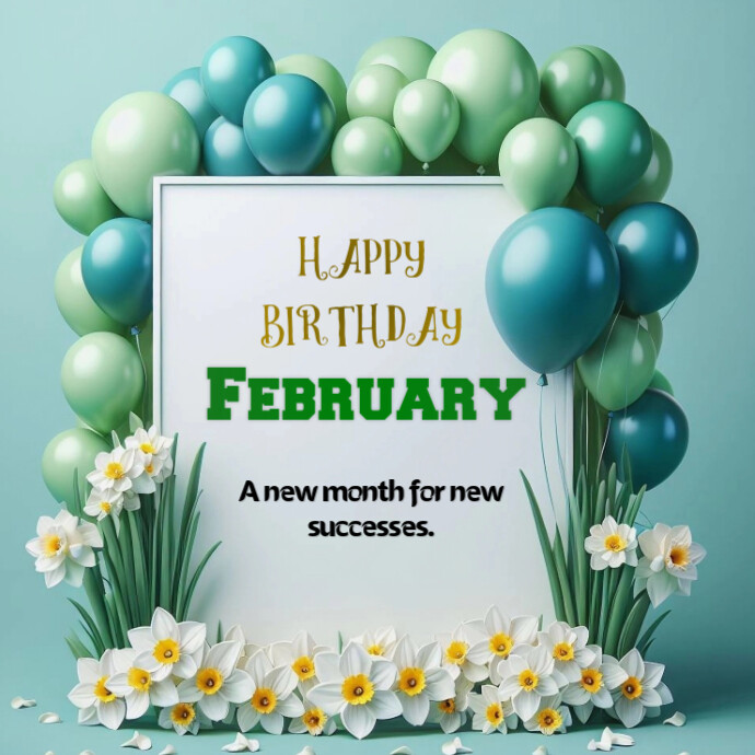 Blue Pastel Birthday Card Logo Template | PosterMyWall