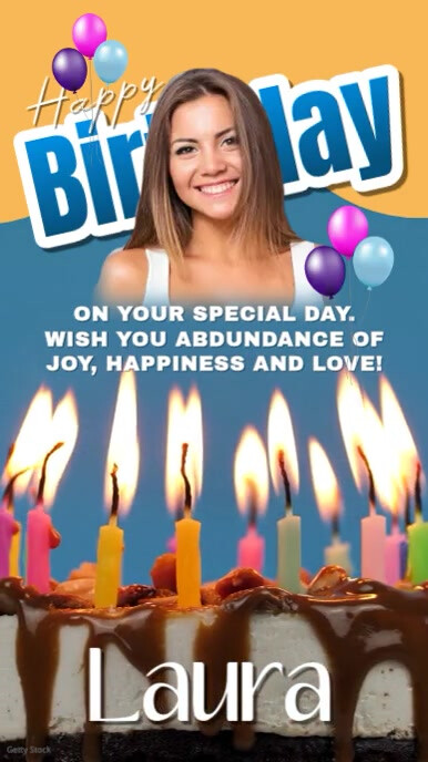Blue Pastel Birthday Wishes Instagram Story Template | PosterMyWall