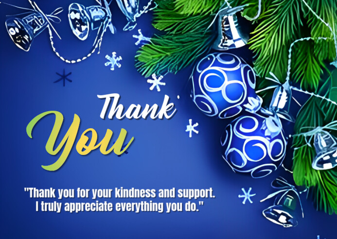 Copy of Blue Pastel Blue And Green Background Joyful Thank You Postcard ...