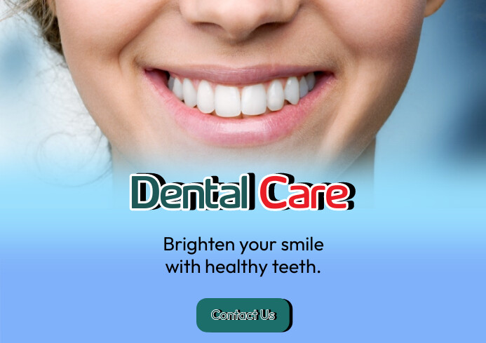 Blue Pastel Dental Care A4 Template | PosterMyWall