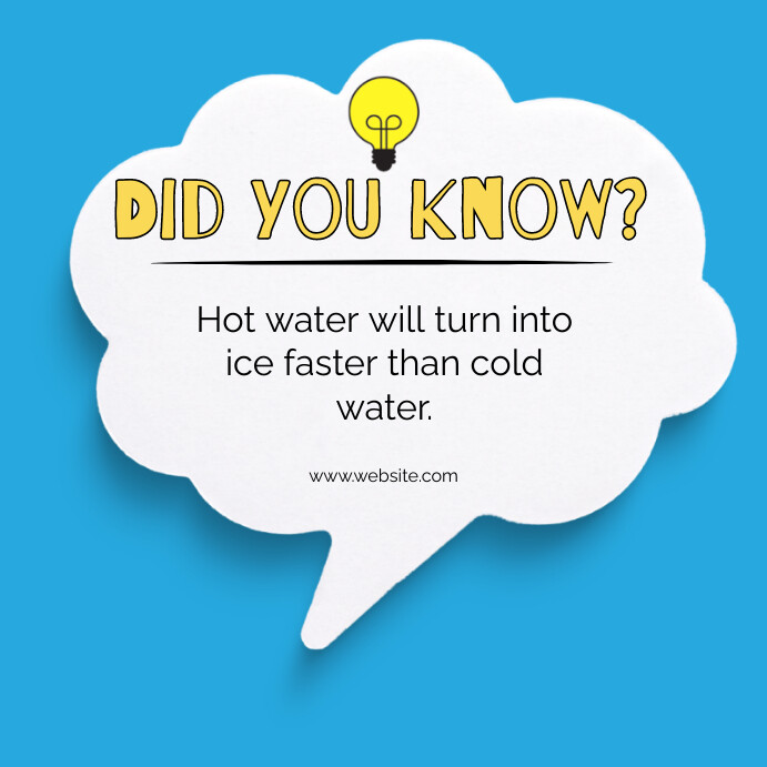 Plantilla de Blue Pastel Did You Know Thinking Ideas Templ | PosterMyWall