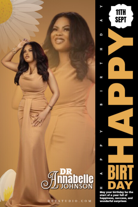 Blue Pastel Elegant Birthday Poster Template | PosterMyWall