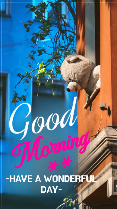 Blue Pastel Good Morning Design Template Dig | PosterMyWall