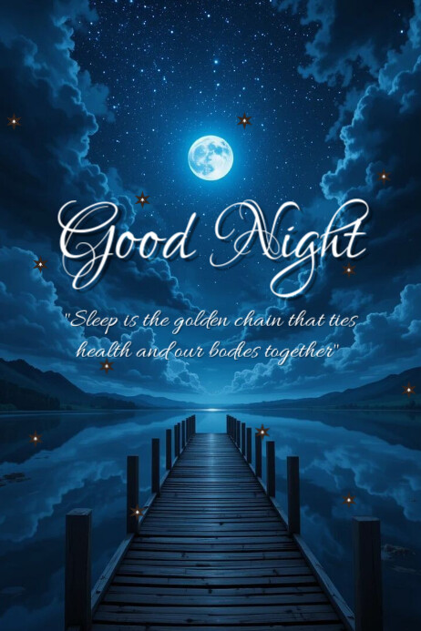 Copy of Blue Pastel Good Night Sweet Dreams Poster | PosterMyWall