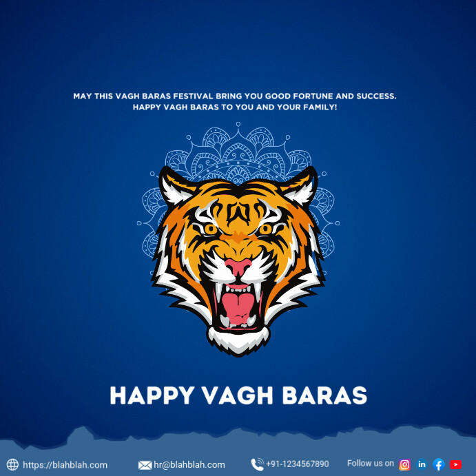 Copy of Blue Pastel Happy Vagh Baras Instagram Post | PosterMyWall