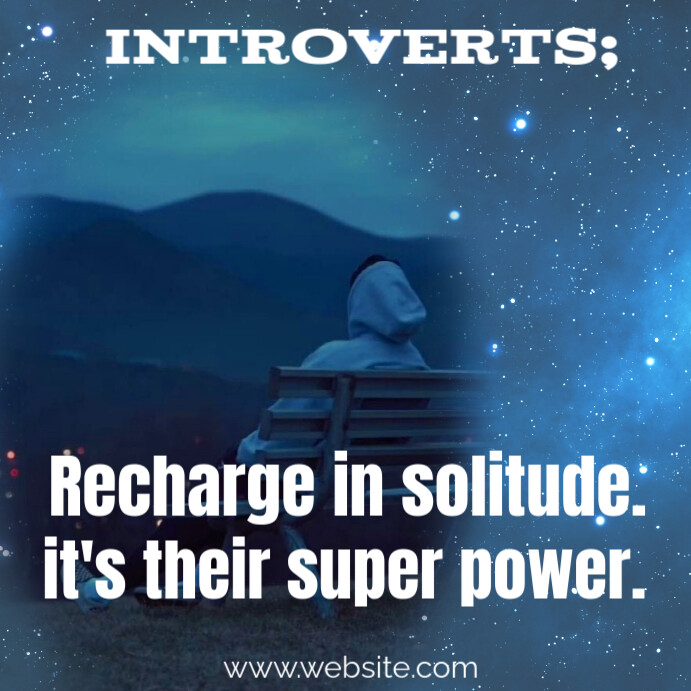 Blue Pastel Introverts Day Free Editable Template Instagram Post ...