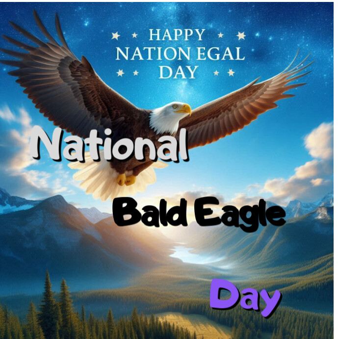 Blue Pastel National Bald Eagle Day Instagram Post Template | PosterMyWall
