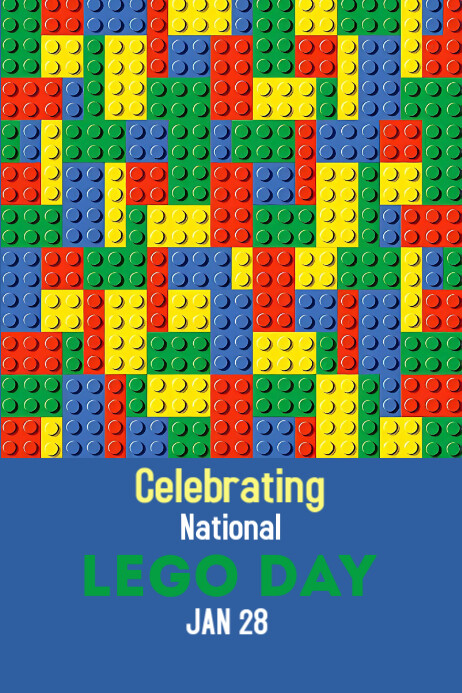 Copy of Blue Pastel National Lego Day Poster | PosterMyWall