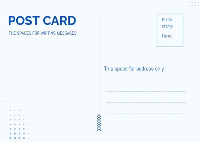 Blue Pastel Postcard Postcard Template | PosterMyWall