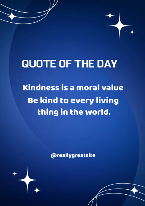 Blue Pastel Quote Of The Day Instagram Post A4 Templat | PosterMyWall