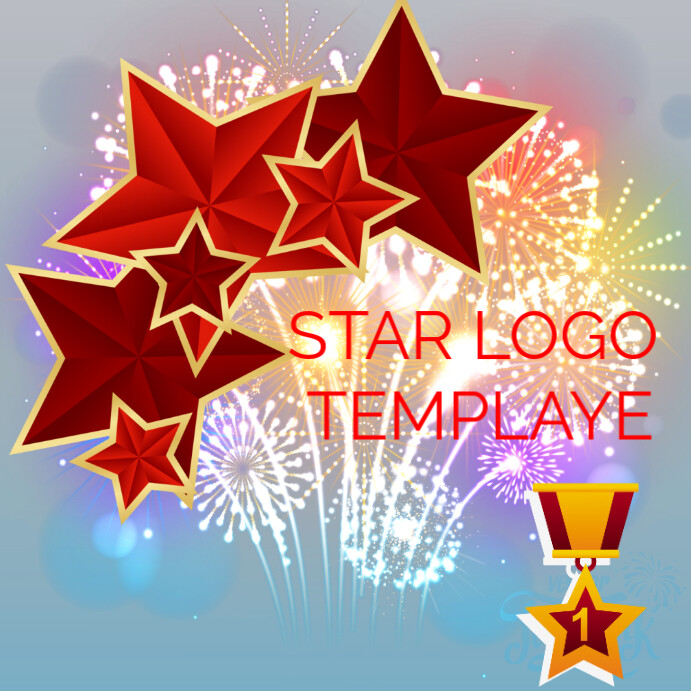 Blue Pastel Star Logo Instagram Post Templat | PosterMyWall