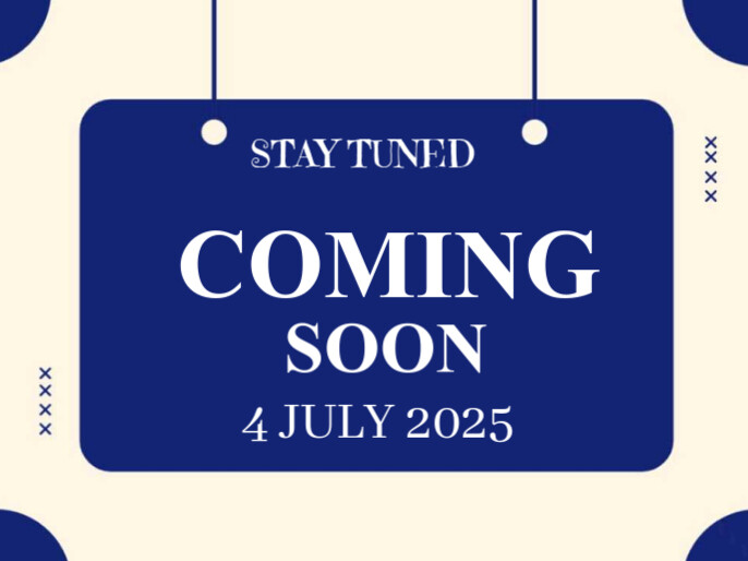 Blue Pastel Stay Tuned Coming Soon Presentation Template | PosterMyWall