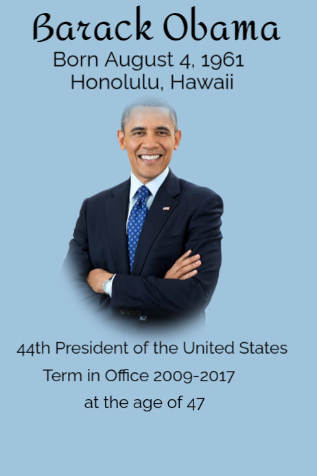 Blue Pastel Usa President History Poster Template | PosterMyWall