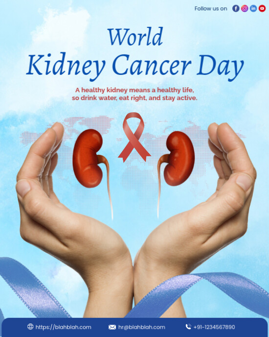 Copy of Blue Pastel World Kidney Cancer Day Instagram Portrait ...