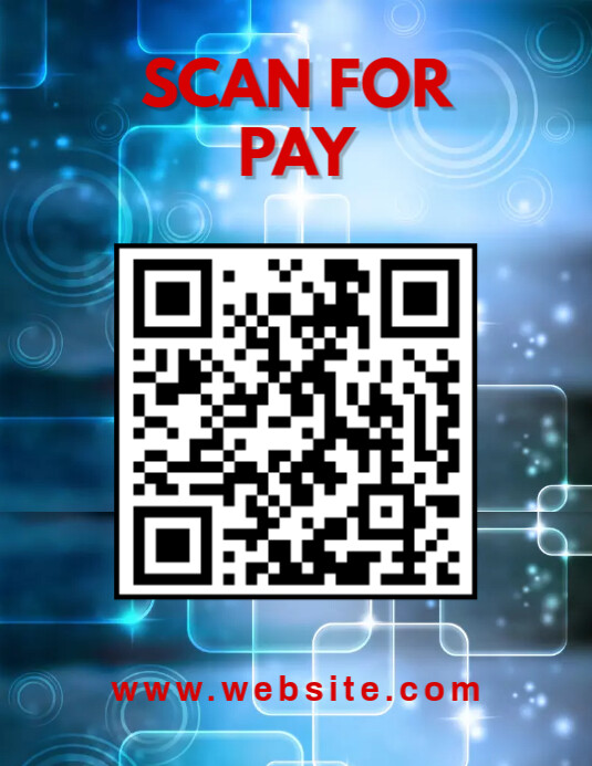 Copy of Blue Payment Scanner Flyer (us Letter) | PosterMyWall