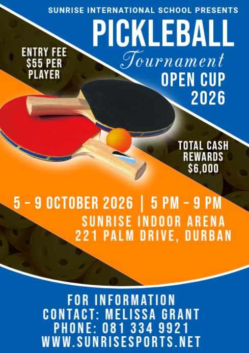 Plantilla de Blue Pickleball Tournament Flyer A4 | PosterMyWall