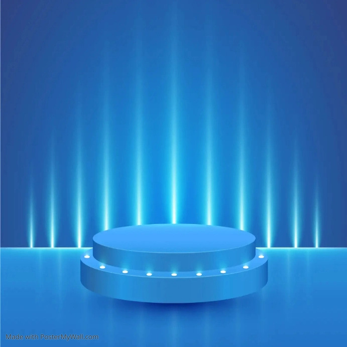 Copy of Blue podium background design flyer | PosterMyWall