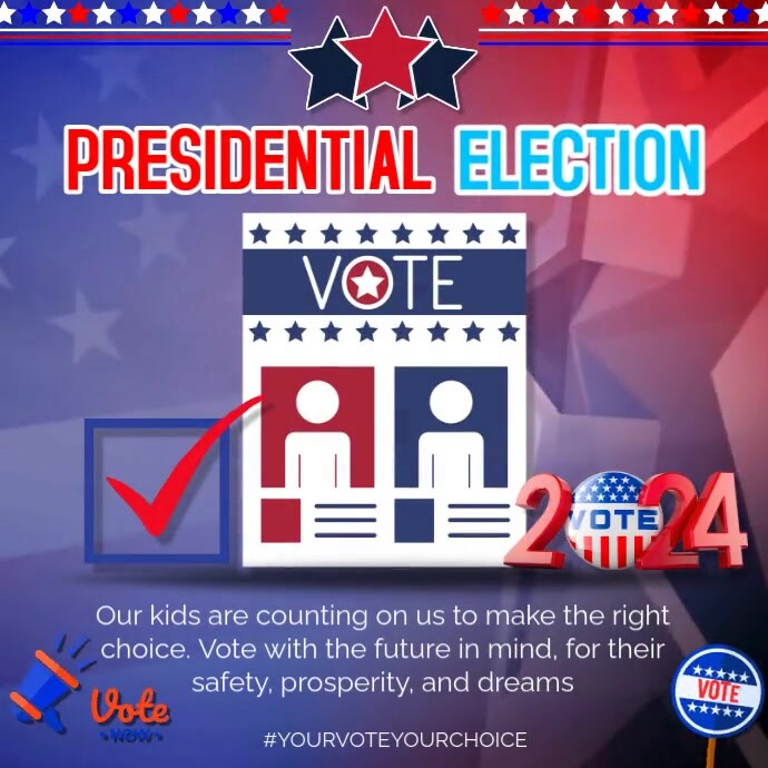 Blue Presidential Election Usa Instagram Post Template | PosterMyWall