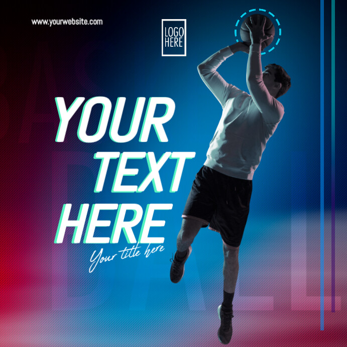 Copy of Blue Pro Basketball Sport Player | PosterMyWall