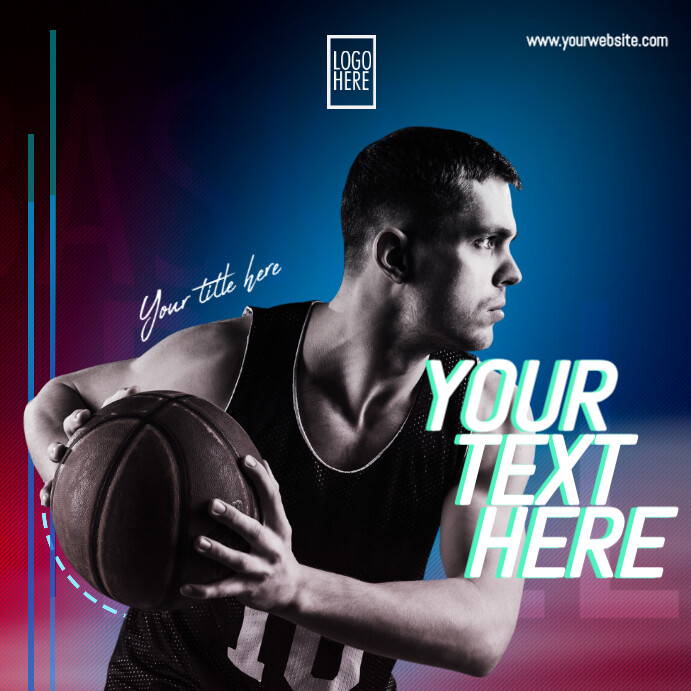 Copy of Blue Pro Basketball Sport Player | PosterMyWall