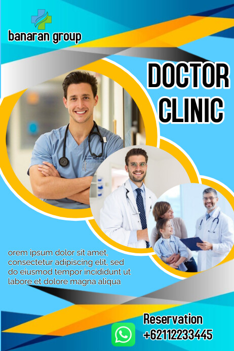 Copy of Blue Profesional Doctor Clinic Pamflet Poster | PosterMyWall