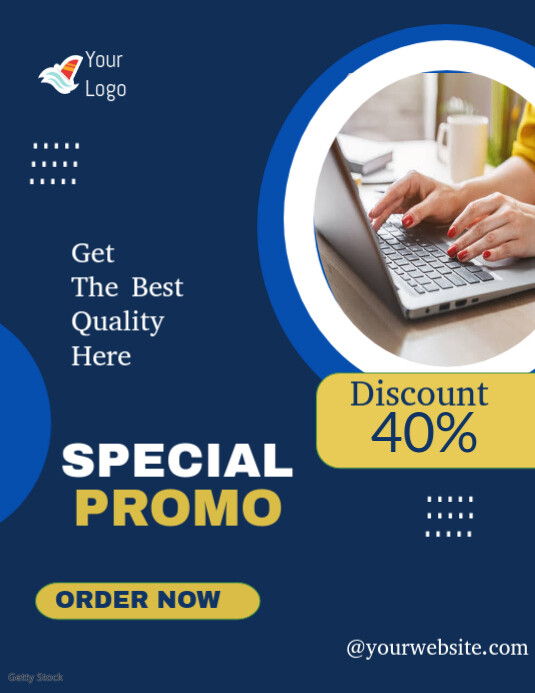 Blue professional advert promo flyer Template | PosterMyWall