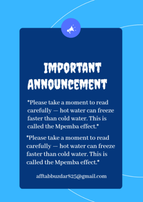 Blue Professional Announcement Background A6 Template | PosterMyWall