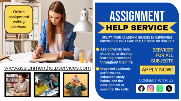 Copy of Blue Professional Assignment Help Service Digital Display (16:9 ...