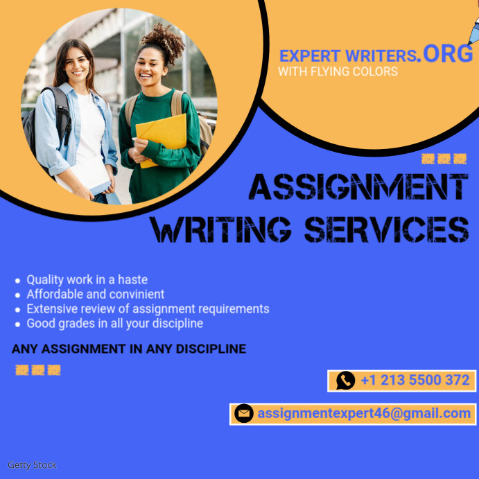 Blue Professional Assignment Writing Services Instagram Post Template ...