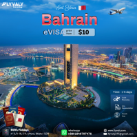 Blue Professional Bahrain Visa Processing Ads Design Template Instagram ...