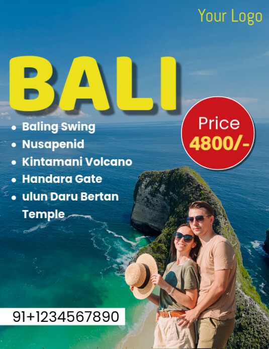 Blue Professional Bali Flyer (us Letter) Template | PosterMyWall