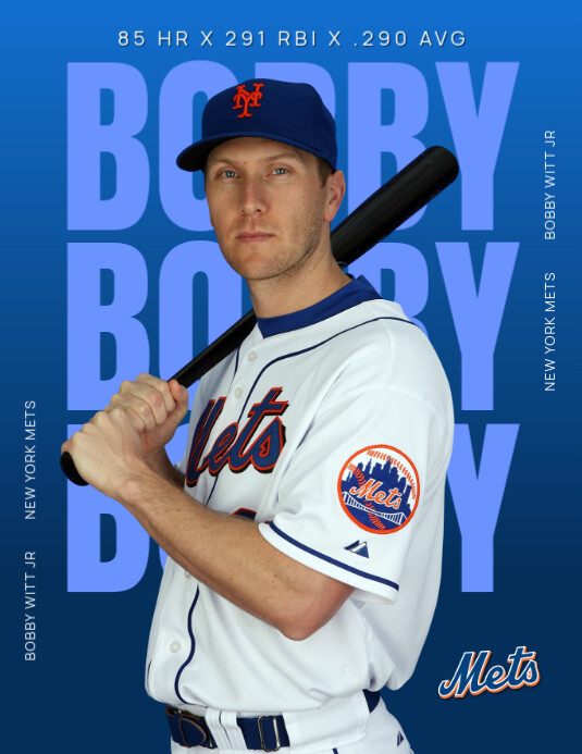 Copy of Blue Professional Baseball Player Signing Flyer (us Letter ...