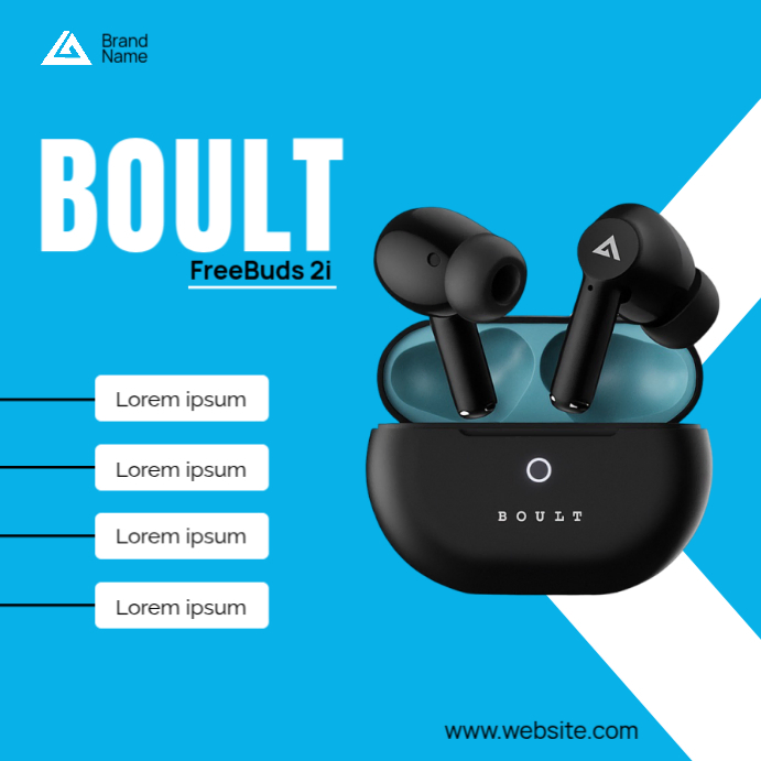 Blue Professional Black Friday Airpod Sale Instagram Post Template ...