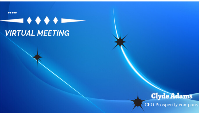 Blue Professional Blue And White Zoom Meeting Background Digital ...