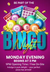 Bingo night event invitation poster flyer Template | PosterMyWall